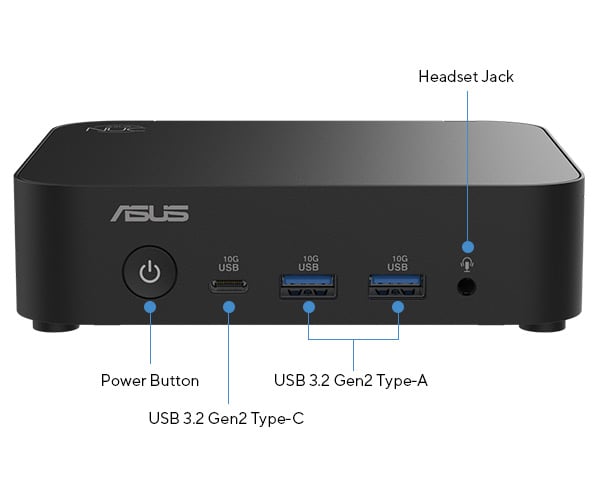 ASUS NUC 14 Essential Barebone Kit Mini PC with Intel Processor N150, Single DDR5-4800 RAM slot ...